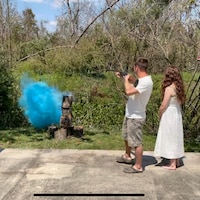 XL Shooting Target Gender Reveal, Skeet Shooting Targets, XL Hanging ...