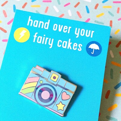 Pastel Rainbow Camera Pin Badge Camera Lapel Pin - Etsy Canada