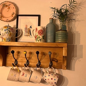 Handmade Wall Mounted Kitchen Shelves, Pantry Organization Shelf ...