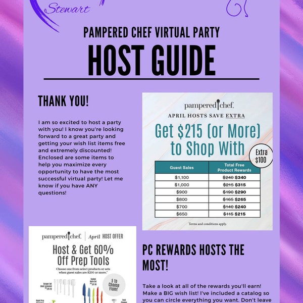 Digital Pampered Chef Party Tracker spreadsheet - Etsy