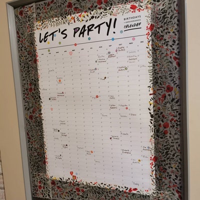 Let's Party Birthday Calendar Perpetual Calendar - Etsy