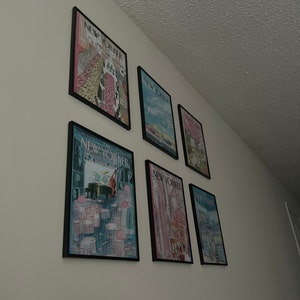 New Yorker Magazine Cover Poster Set of 6, Trendy Gallery Wall Art, 6 ...