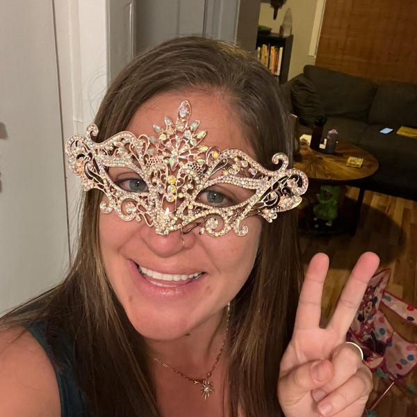 Masquerade Mask Luxury Green Crystal, Rhinestone Eye Mask, Elegant ...