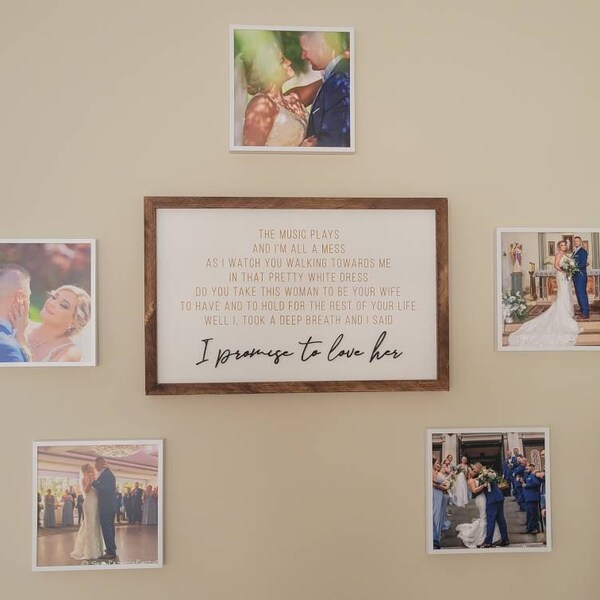 Wedding Song Wood Sign, First Dance Lyrics, Personalized Wedding Gift ...