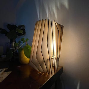 Parametric Wooden Table Lamp - Etsy