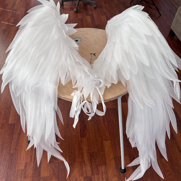 Blue and Light Blue Parrot Costume Wings Colorful Movable Angel Wings ...