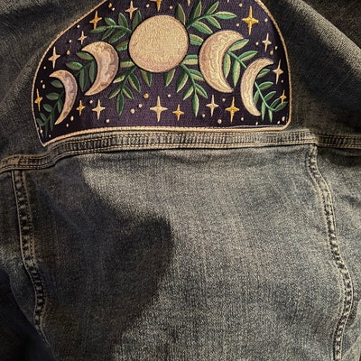 Moon Phases Large Back Patch Iron on Embroidered Patches for Jackets ...