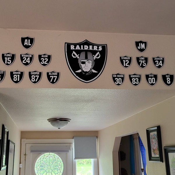Raiders Retired and Custom Number Set - Etsy