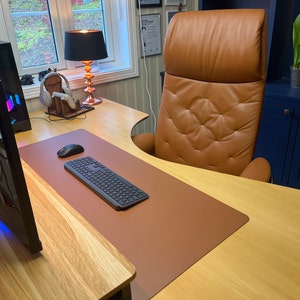 Leather Desk Mat Custom Size Desk Pad Personalized Office - Etsy