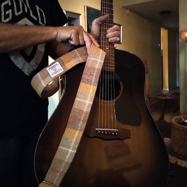 Guitar Strap HARRIS TWEED - Etsy
