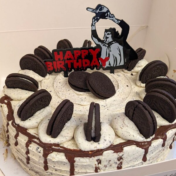 Texas Chainsaw Massacre Inspired Leatherface Happy Birthday Acrylic ...