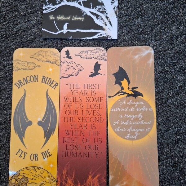 Fourth Wing Inspired Bookmark - Iron Flame Inspired - Onyx Storm ...