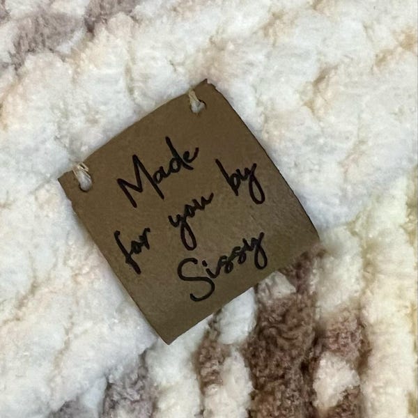 Labels for Handmade Blankets, Tags for Blankets, Crochet, Knitting ...