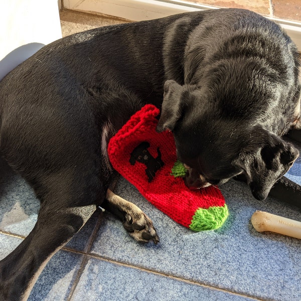 Black Lab Dog Stocking, Custom Christmas Stocking for Black Labrador ...