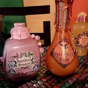 Powdered Moonstone & Sunstone Magical Apothecary Potion Bottle Witch ...