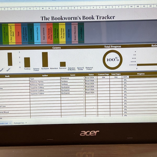 Ultimate Book Tracker Template (traveler Theme) | Reading | Google ...