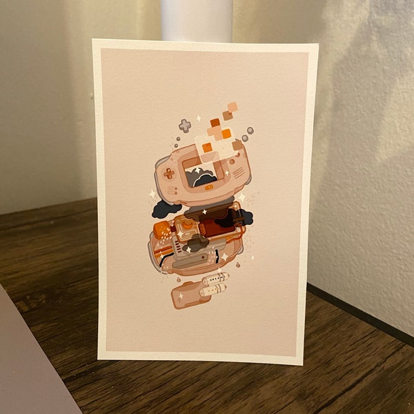 Dreamy Deconstructed Gameboy Art Print | Art Print | Game Art Print ...