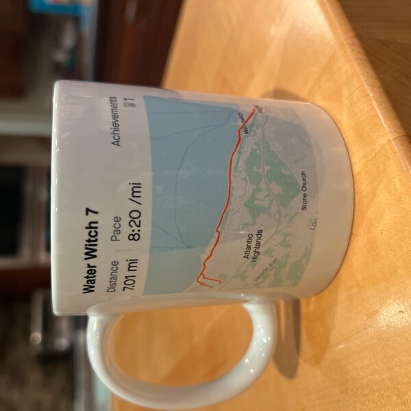 Strava Map Coffee Mug, Runner Mug Gift, Custom Running Sport Activity ...