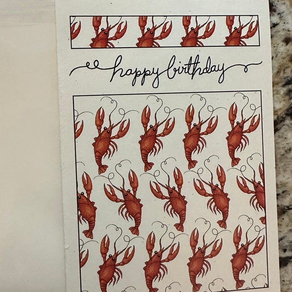 Louisiana Birthday Card - Crawfish Revolution by Artist, Craig Routh - Etsy