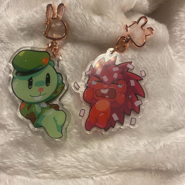 Happy Tree Friends Acrylic Keychains // Hang in There! - Etsy