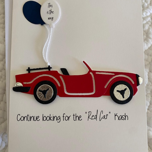 Personalized Masculine Card, Car Card, Custom Birthday Card, Father’s ...