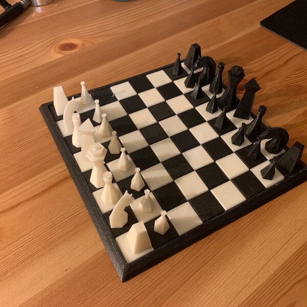 Chess Set Green | Lighthouse Model | Minimalist Handmade Modern Design ...