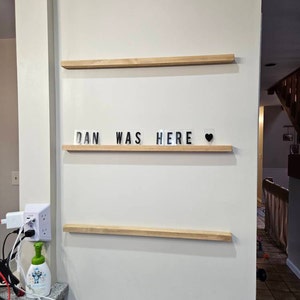 Large Letter Ledge 40 Letter Ledges With Acrylic Letter & Number Pack ...