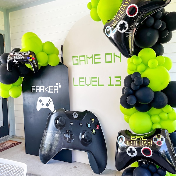 Video Gamer Birthday Decal - Gamer Birthday Party Backdrop - Birthday ...