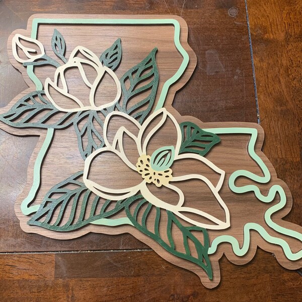 Louisiana Magnolia SVG | Flower SVG | Laser Cut File | State SVG ...