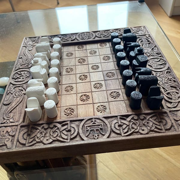 Hand-carved Daldos: an Old Scandinavian Board Game for Your Handmade ...