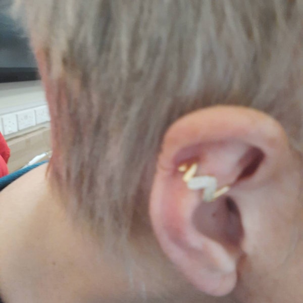 Earcuff for Big Ear, Big Ear Corrector, Fake Piercing, Earring Gold - Etsy