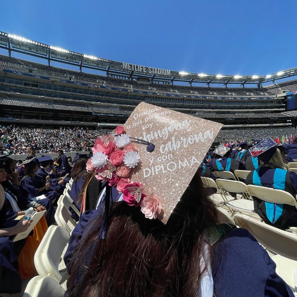 Graduation Cap Topper Mexico Flag Colors First Gen Educated Latina ...