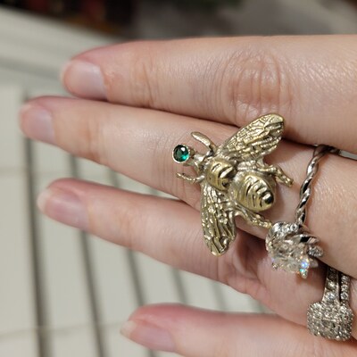 Ancient Roman Art Caesar Gold Coin Signet Ring Two Tone King Ring 925 ...