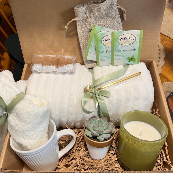 Sending Healing Vibes Gift Box for Women, Succulent, Socks, Candle, Get ...