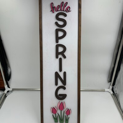 Hello Spring Tulips Svg, Porch Sign Svg, Digital Download, Spring ...