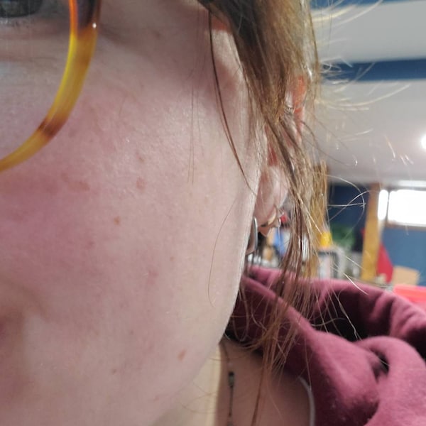 Sterling Silver Hoops Two Sets - Flower Petal Sleeper Earrings 9mm ...