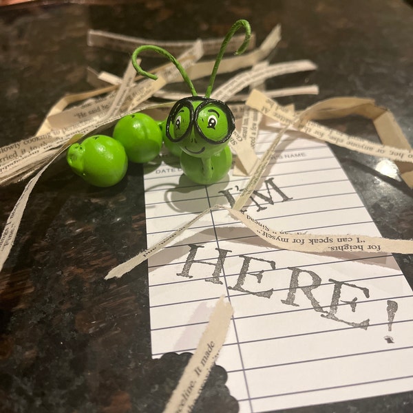 Handmade Wooden Book Worm; Bookworm;large and Small Book Worm Decor ...