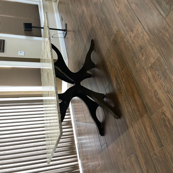 Handmade Furniture Unique Shape Metal Table Base for Glass, Stone ...