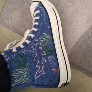 Custom Embroidered Converse High Tops/ Custom Converse Chuck Taylor ...