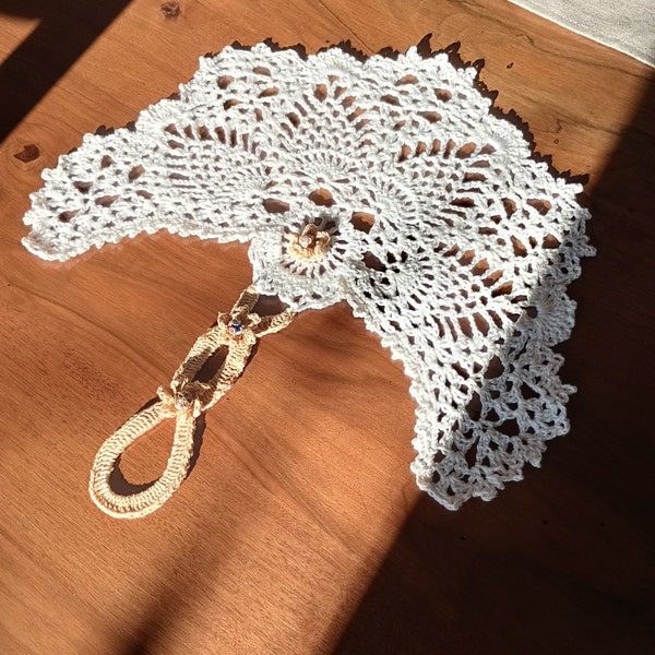 Crochet **WITH VIDEO TUTORIAL ** Vintage Crochet Fan Doily Pattern - Etsy