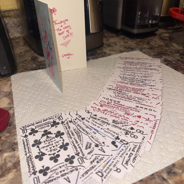 Cartomancy Learner Deck Handprinted & Cartomancy Method Booklet - Etsy
