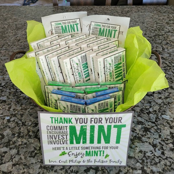 Mint Gift Tags Employee Appreciation Company Volunteer Co-worker Staff ...