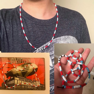 Robert Plant Circa 1974 Led Zeppelin Bead Necklace/hippie Jewelry ...