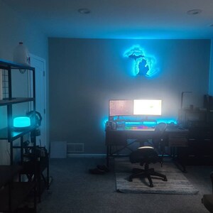 Michigan Wall Sign, Edge Lit Multi-color LED Art Décor, Wood & Acrylic ...