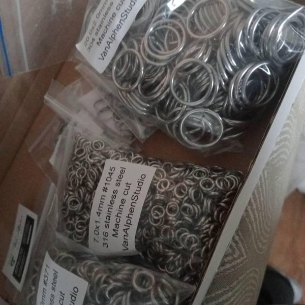 14.0x2.0mm, Stainless Steel Jump Rings, Machine Cut, Chainmaille Rings ...