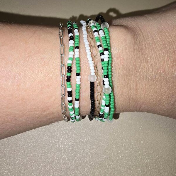 Racing Bulls Seed Bead Bracelets | Handmade F1 Jewelry, Boho Stacking ...