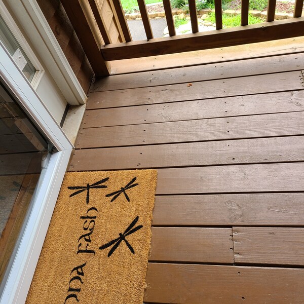 Dinna Fash Welcome Mat Scottish Welcome Mat Gaelic Door Mat Outlander ...