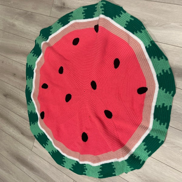 Watermelon Blanket PDF Crochet Pattern Summer Lap Food Blanket Rug - Etsy