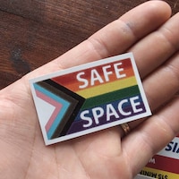 Safe Space Progress Pride Flag LGBTQ POC Transgender Flag Vibrant Color ...