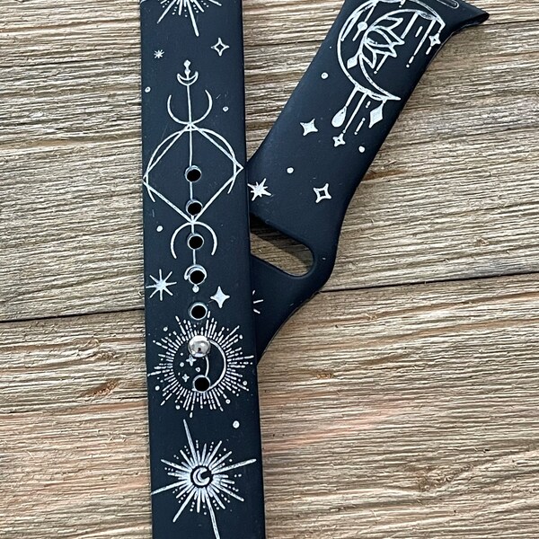 Celestial Moon Laser SVG File for Silicone Watch Band - Etsy